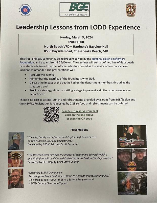 3/3 - Fire Leadership Seminar - North Beach Volunteer Fire Department
