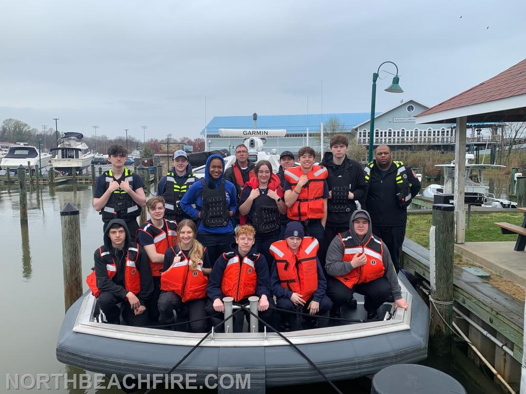 CTA Cadets Visit Company 1 - North Beach Volunteer Fire Department